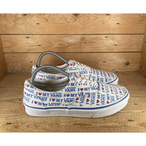 Vans | Shoes | Vans Off The Wall Shoes Sneakers I Love My Vans Print ...